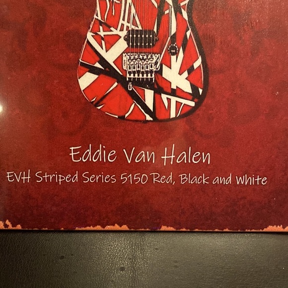 Accents | Nwt Eddie Van Halen Famous Guitars Metal Tin Sign Rustic ...